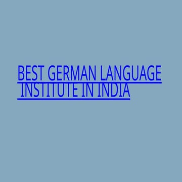 best german language institute in india (2).pptx | Education
