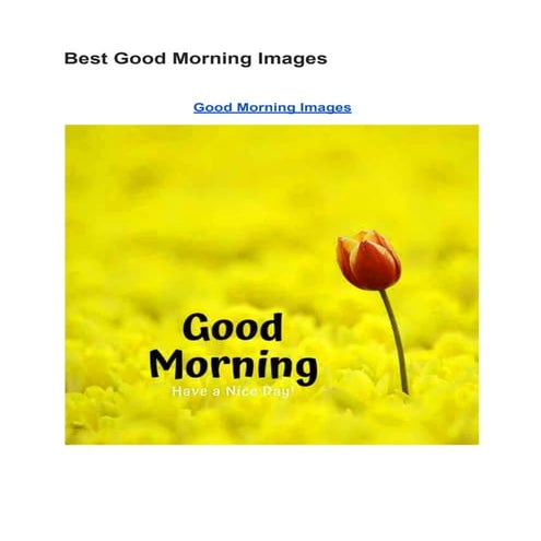 best good morning Images | PDF