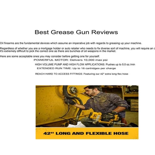 Best grease gun (Everything You Need To Know Before Buying) | PDF
