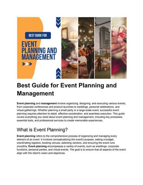 Introduction to Event Management | PPTX