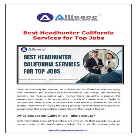 Best Headhunter California Services for Top Jobs | PDF