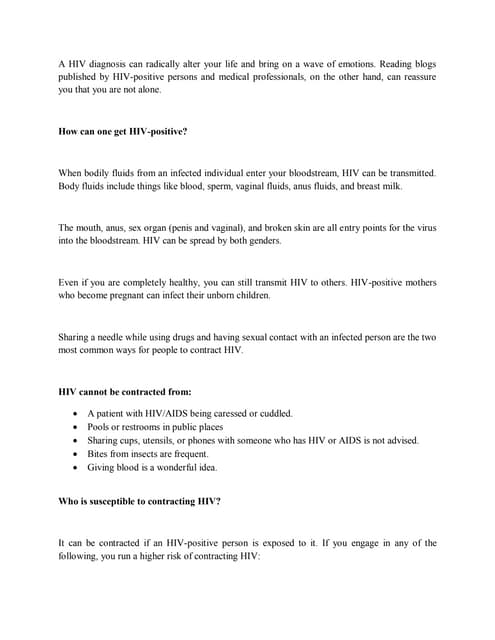 HIV myths and reality | PPT