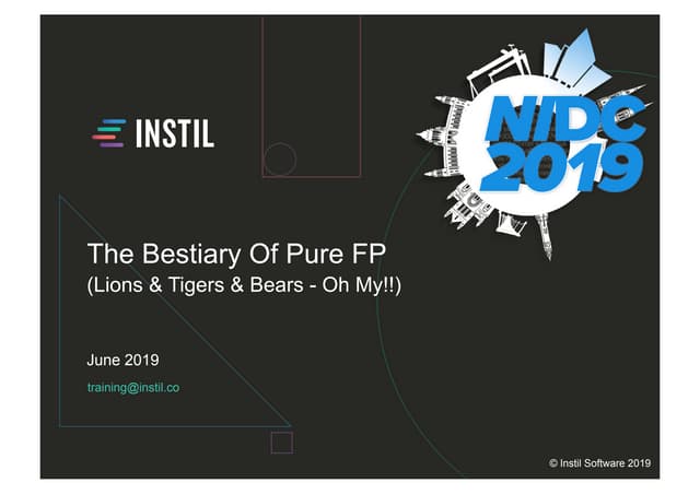 The Bestiary of Pure Functional Programming | PPT The Bestiary of Pure Functional Programming | PPT