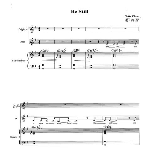 Be Still music score | PDF