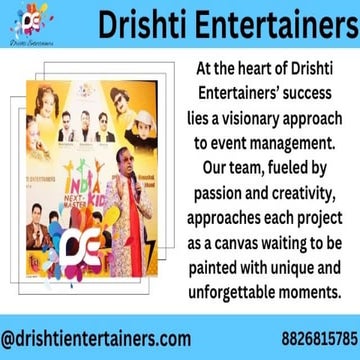 Best Indian Event Organizer (Drishti Entertainers) | PPT