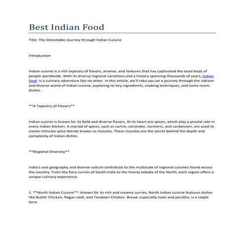 south Indian food in the Delhi restaurant | PDF