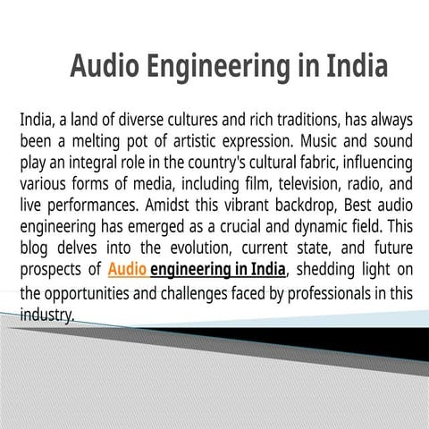 Best Institute for Sound Engineering Courses.pptx