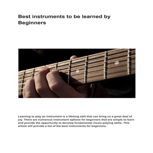 Best instruments to be learned by Beginners.pdf