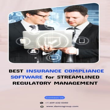 Best Insurance Compliance Software for Managing Regulations | PDF