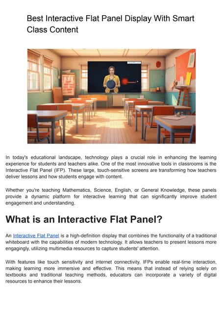 6 Benefits Of The Interactive Panel For Teaching.pptx