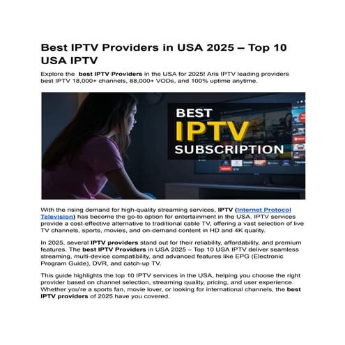 Best IPTV Providers in USA 2025 – Top 10 USA IPTV.pdf