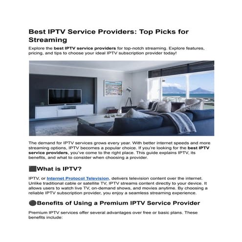 Best IPTV Service Providers_ Top Picks for Streaming.pdf