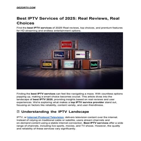 best iptv services of 2025 real reviews real choices (dezor iptv) | PDF