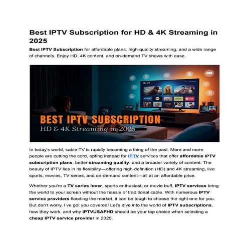 Best IPTV Subscription for HD & 4K Streaming in 2025.pdf