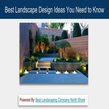 Best landscape design plans | PPTX