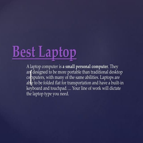 Best laptop | PPT