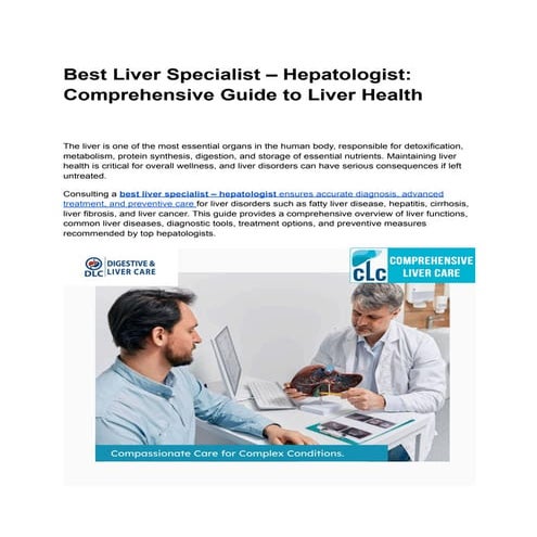 Best Liver Specialist – Hepatologist_ Comprehensive Guide to Liver ...