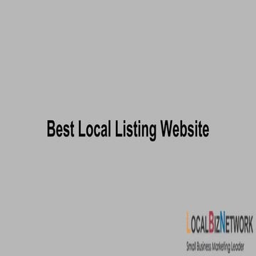 Best local listing website | PPTX