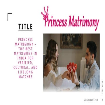 Best Matrimony in India – Royal Matches | PPTX