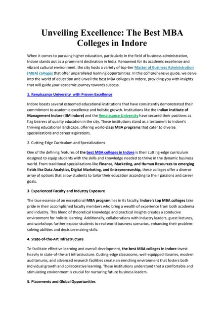 IMI College Indore Article Best Placement | PDF