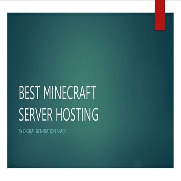 BEST MINECRAFT SERVER HOSTING.pptx
