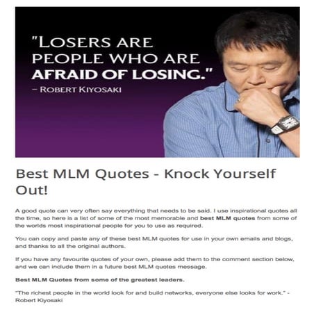 Best MLM Quotes | PDF