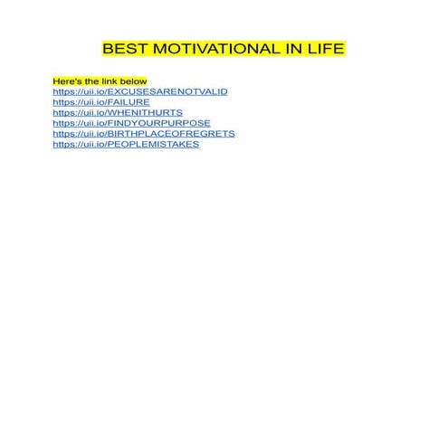 Best motivational in life | PDF