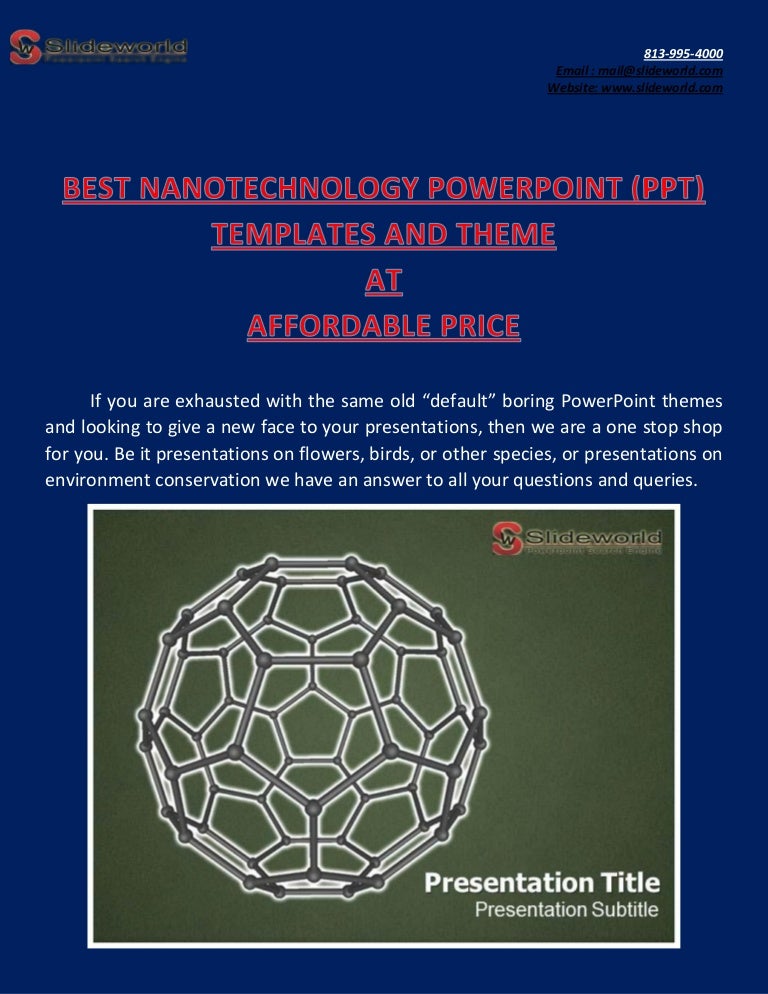 Nanotechnology Powerpoint Template – JEBL