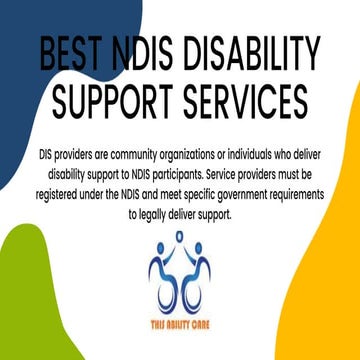 Best NDIS Disability Support Services | This Ability Care | PPTX