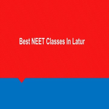 Best NEET Classes In Latur | PPTX | Undergraduate Education | College ...