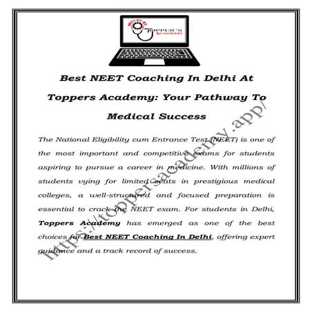 Best NEET Coaching in Delhi - Toppers Academy | PDF