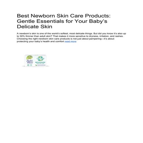 Best Newborn Skin Care Products_ Gentle Essentials for Your Baby’s Delicate Skin.docx