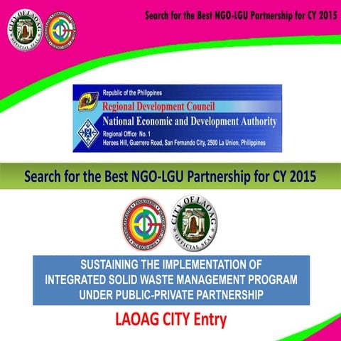 Best NGO-LGU Partnership for 2015 | PPT