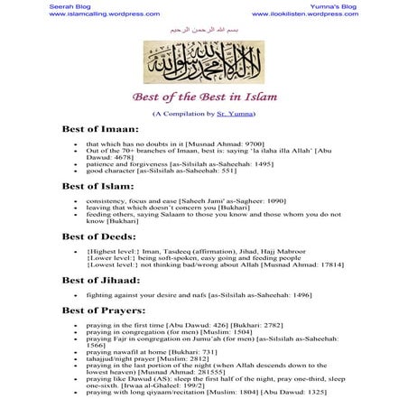 Best of the Best in Islam | PDF