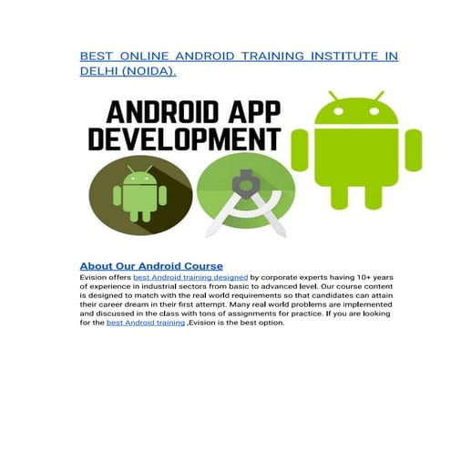 BEST ONLINE ANDROID TRAINING INSTITUTE IN DELHI (NOIDA)..pdf