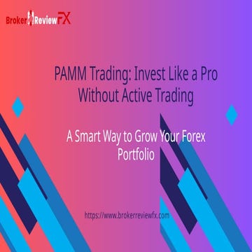 Forex PAMM Accounts - Passive Trading with Professionals | PPT