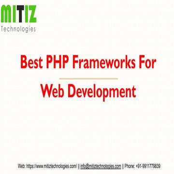 Best PHP Frameworks For Web Development | PPT