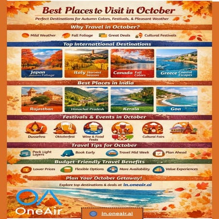 Best Places to Visit in October - in.oneair.ai