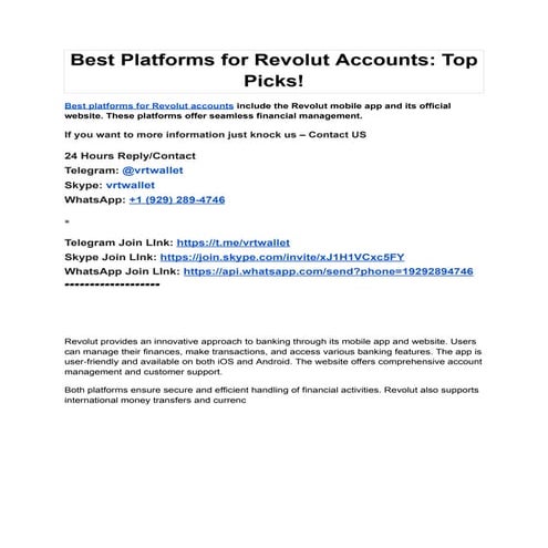 Best Platforms for Revolut Accounts_ Top Picks.pdf