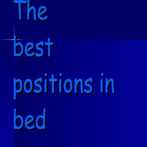 Best Positions In Bed | PPT