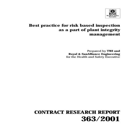 Best practice for risk based inspection | PDF