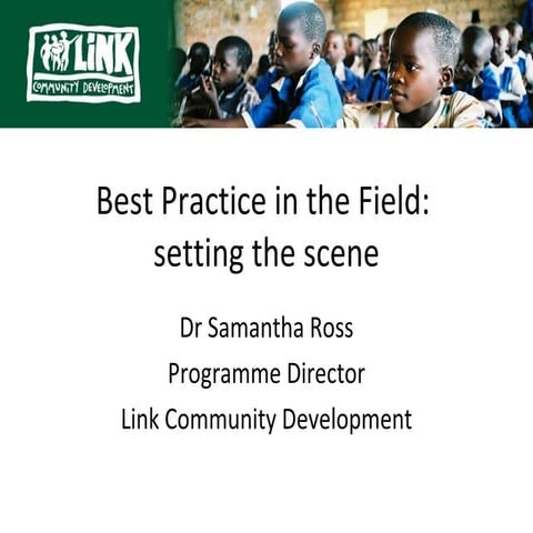 Best Practice in the field: setting the scene | PPT | Primary Education ...
