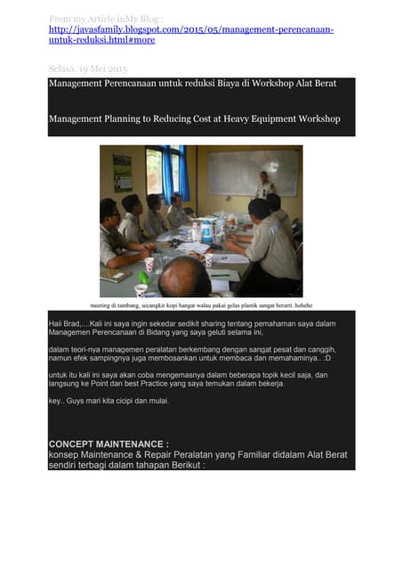 Planned Maintenance _Training "TOTAL PRODUCTIVE MAINTENANCE (TPM)". | PPT