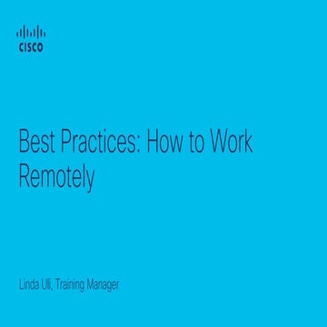 Best Practices: How to Work Remotely | PDF