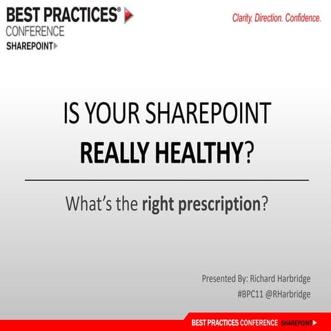 Best Practices - Is your share point really healthy? | PPT