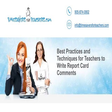 Best Practices and Techniques for Teachers to Write Report Card ...