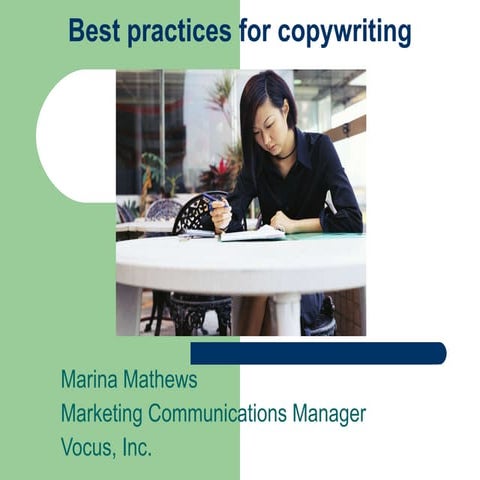 Best Practices For Copywriting | PPT | Social Networking | Internet