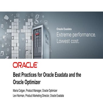 Best Practices For Oracle Exadata And The Oracle Optimizer Pdf Databases Computer Software