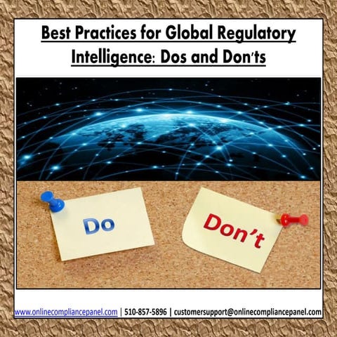 Best practices for global regulatory intelligence do's & don'ts | PDF ...