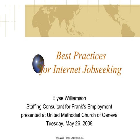 Best practices for internet jobseeking | PPS